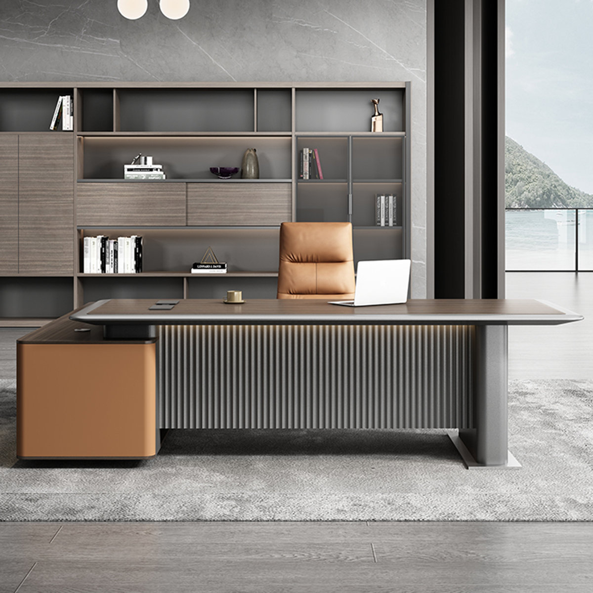 Hokku Designs High end Light Luxury Office Desk with Lighting - Wayfair ...