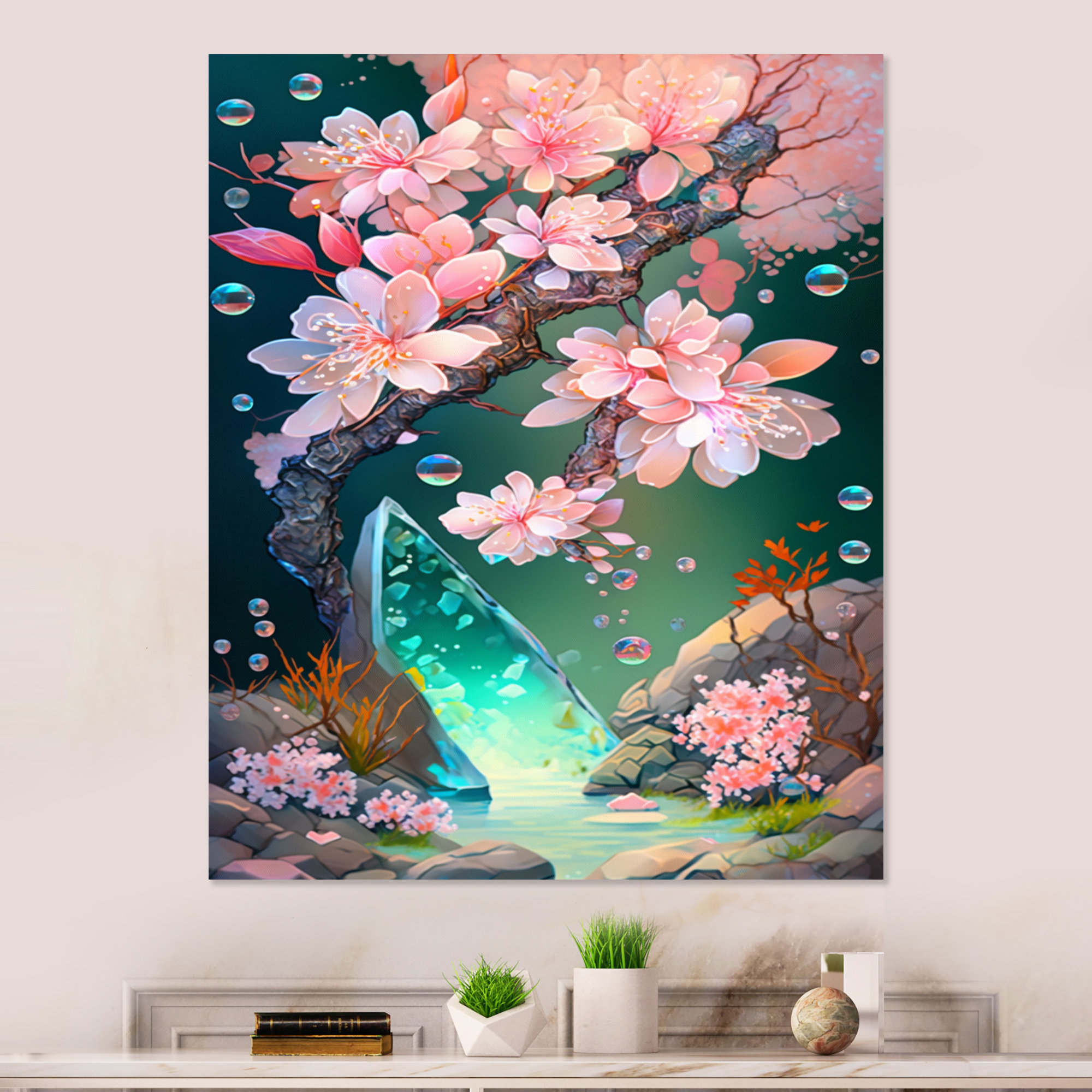 Lark Manor™ Cherry Blossums Tree V - Floral Cherry Metal Wall Décor ...