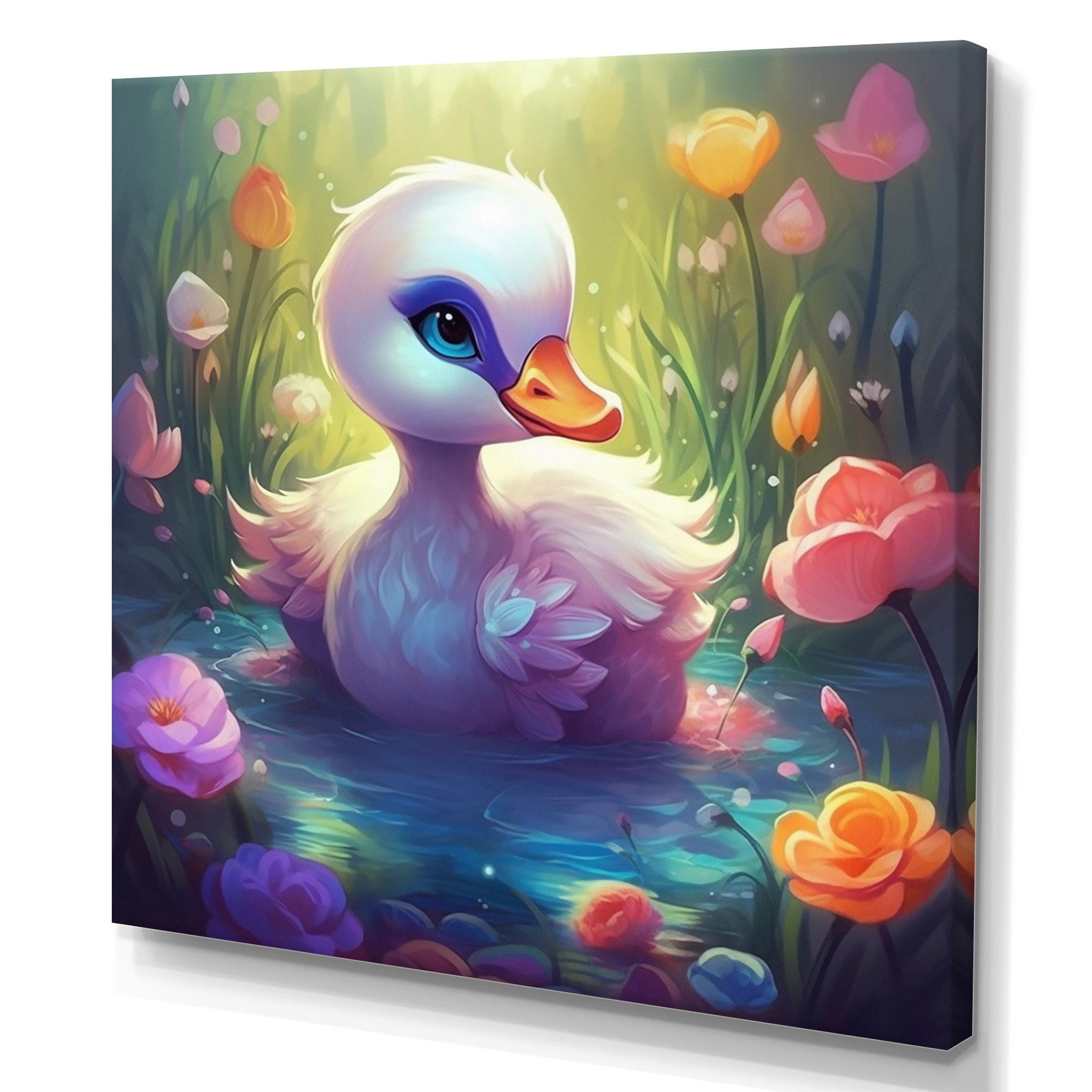 Harriet Bee Cute Baby Swan II On Canvas Print | Wayfair