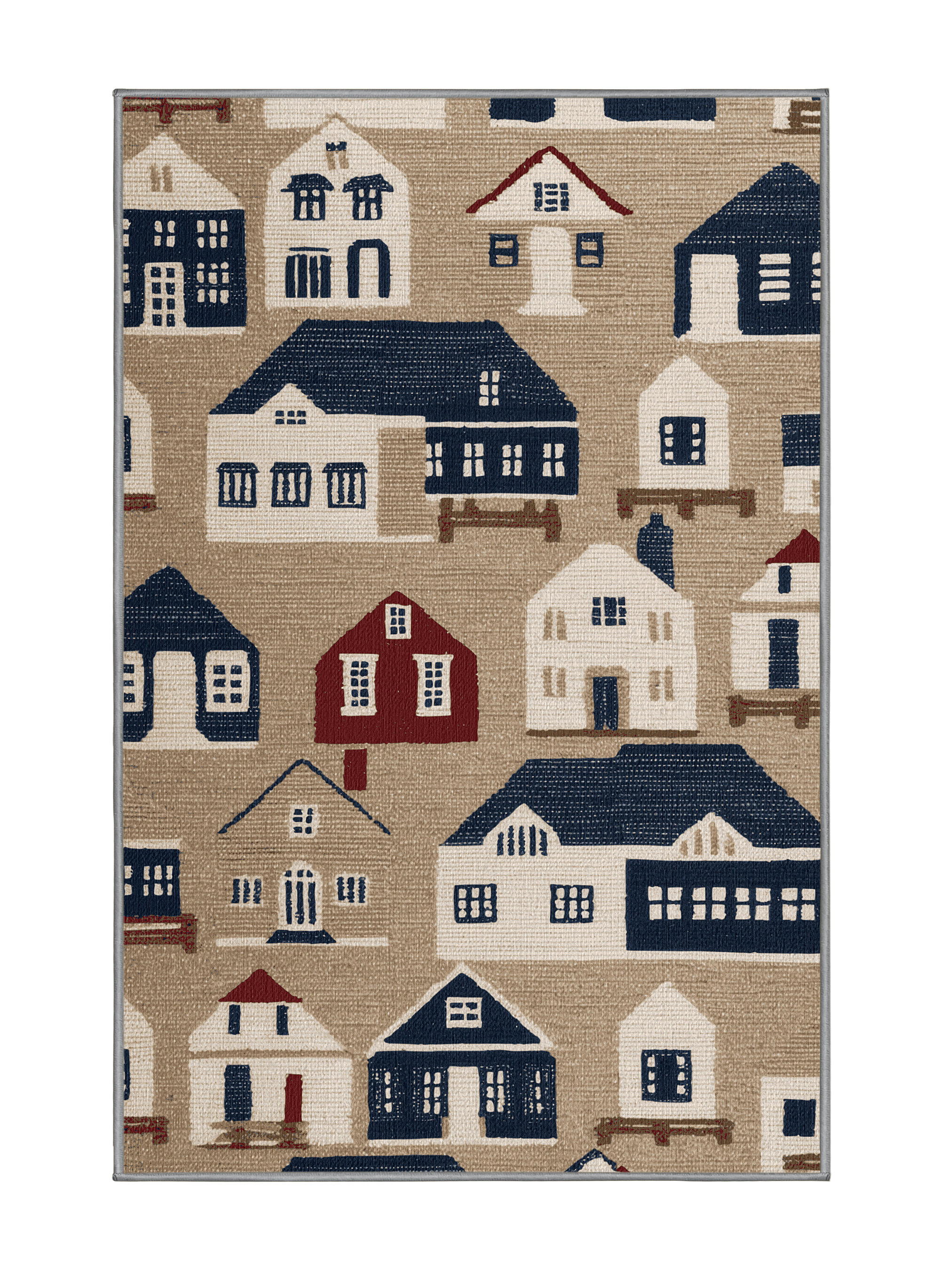 Longshore Tides Washable Coastal buildings Nautical Area Rug | Wayfair