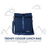 Ivy Bronx GrandTies 13cans Insulated Roll Top Lunch Bag (Space Blue ...