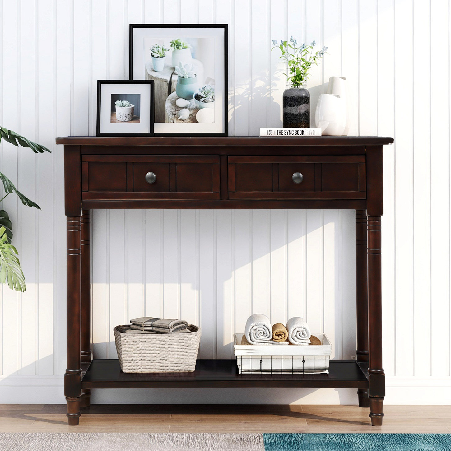 Alcott Hill Console Table, Traditional Design Console Table With Two ...