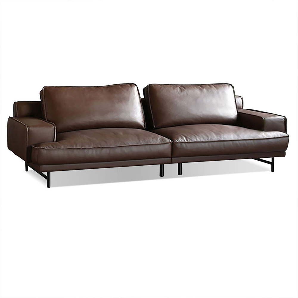 RISVOL Modern minimalist all-ecological leather sofa for living room ...