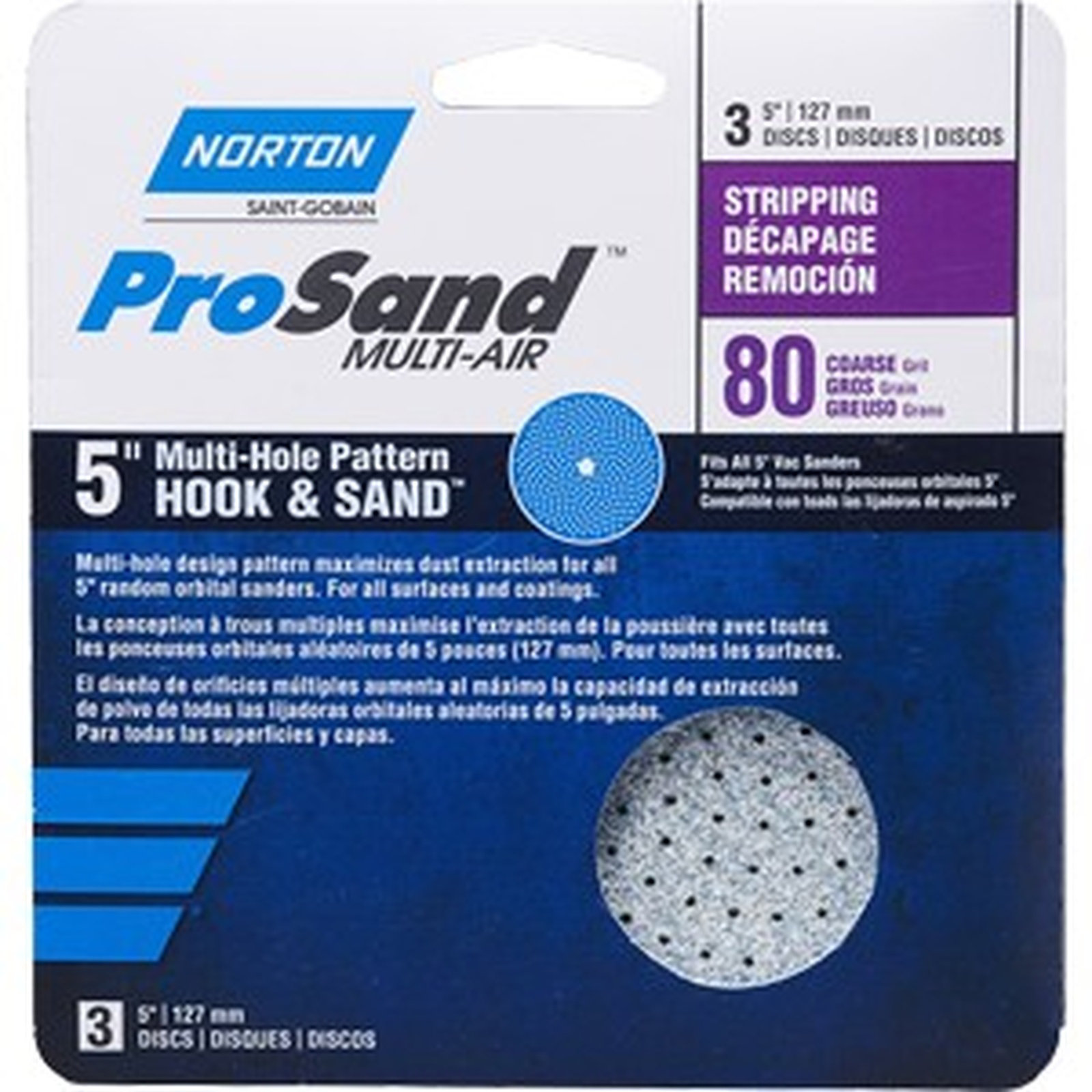 FixtureDisplays Norton 03232 5" P80C Prosand Multi-Air Cyclonic Paper H ...