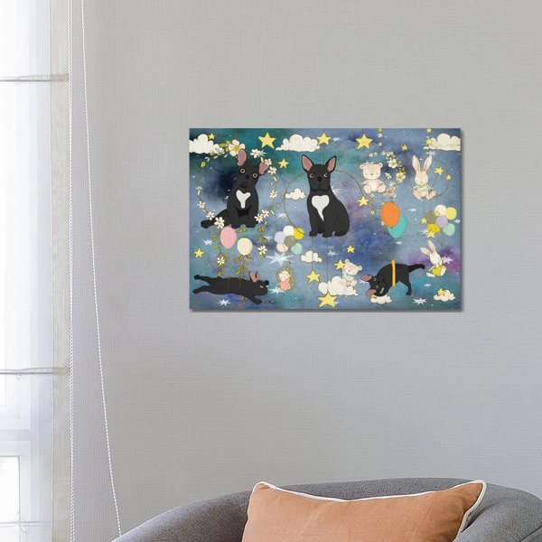 Happy Larry French Bulldog Frenchie Good Night Time | Wayfair.co.uk