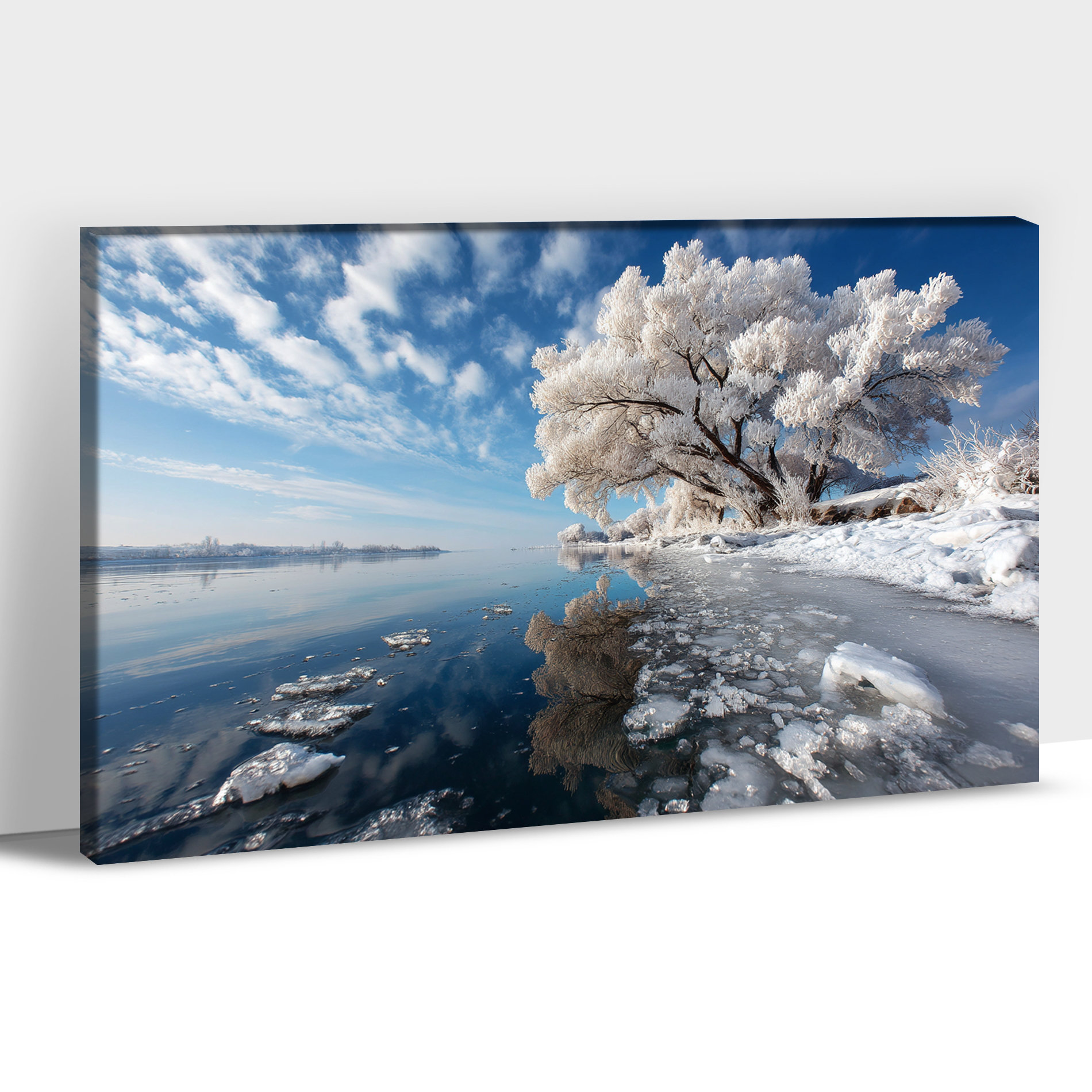 The Holiday Aisle® Winter Scene Canvas Wall Art - Winter Snow Scene ...