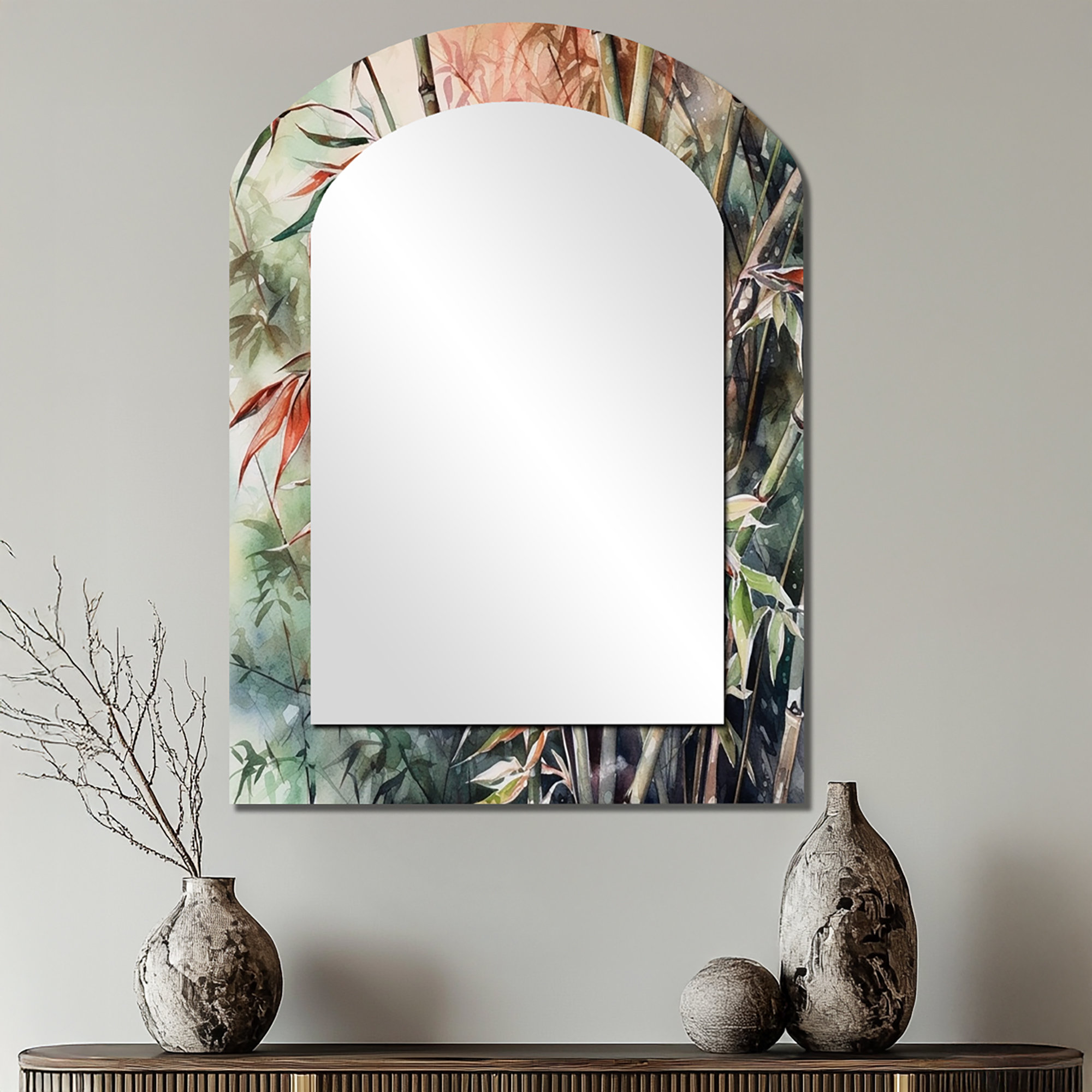 Dakota Fields Green Floral Bamboo Bliss VI - Floral Arch Decorative ...