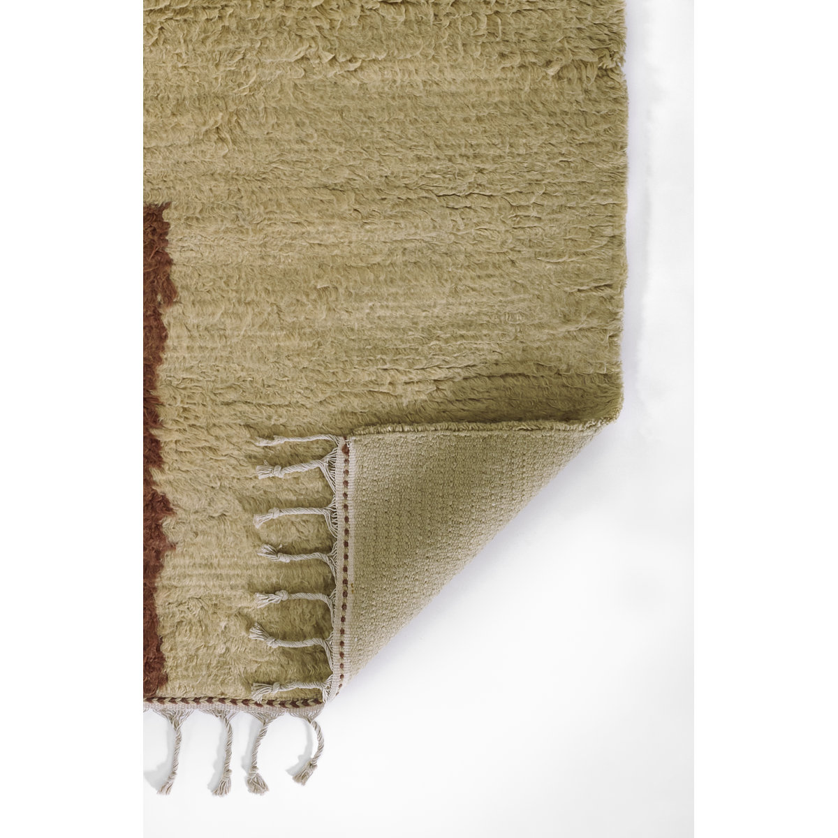 AllModern Essi Geometric Handmade Wool Beige/Navy/Red Area Rug ...