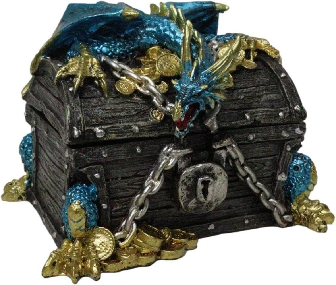 Trinx Deep Sea Dragon Chained To A Treasure Chest Decorative Jewelry ...