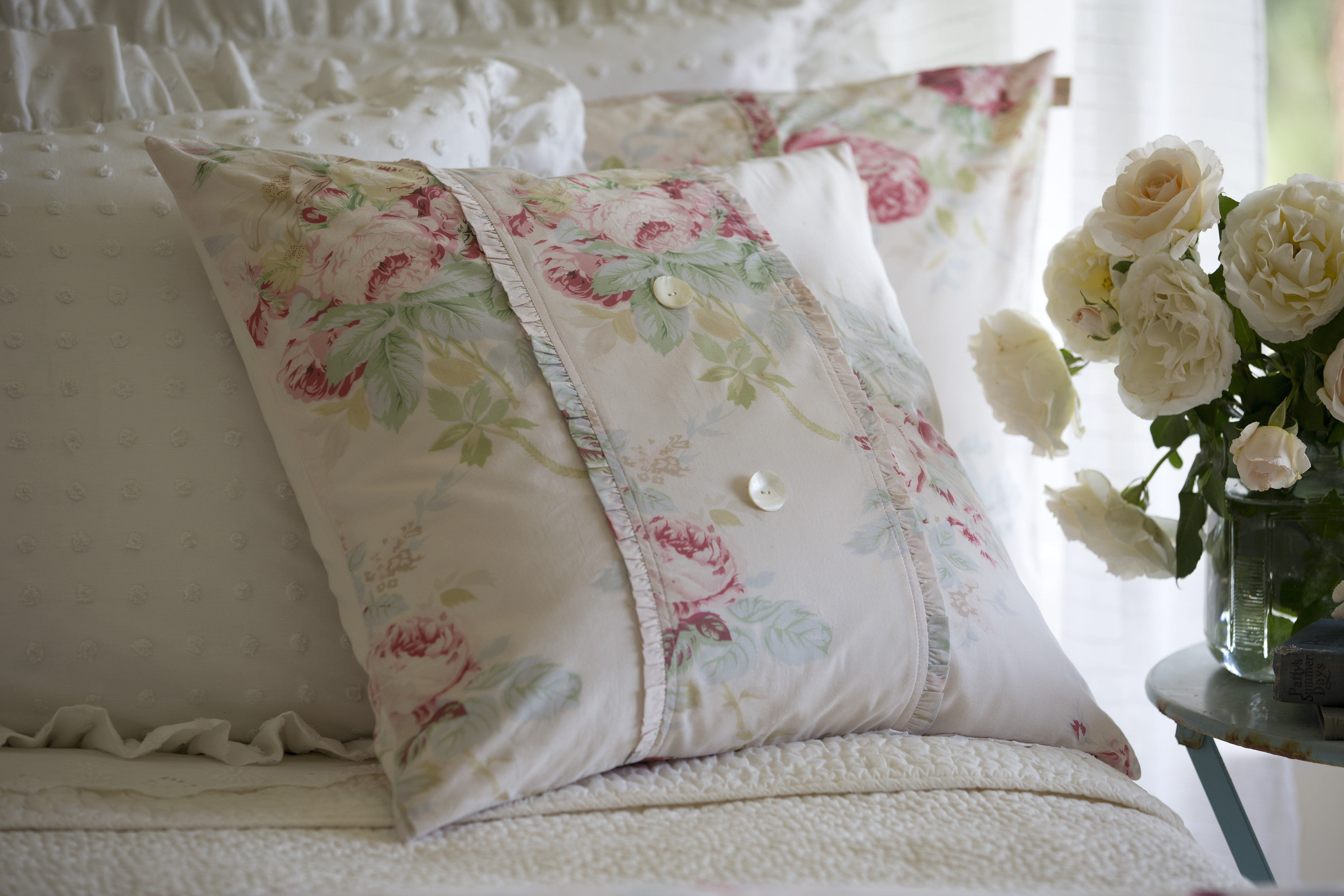 Taylor Linens Shore Rose Pale Pink 21" Throw Pillow & Reviews | Wayfair
