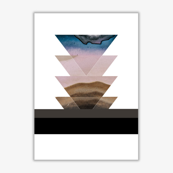 East Urban Home Abstract Triangles - Print | Wayfair.co.uk