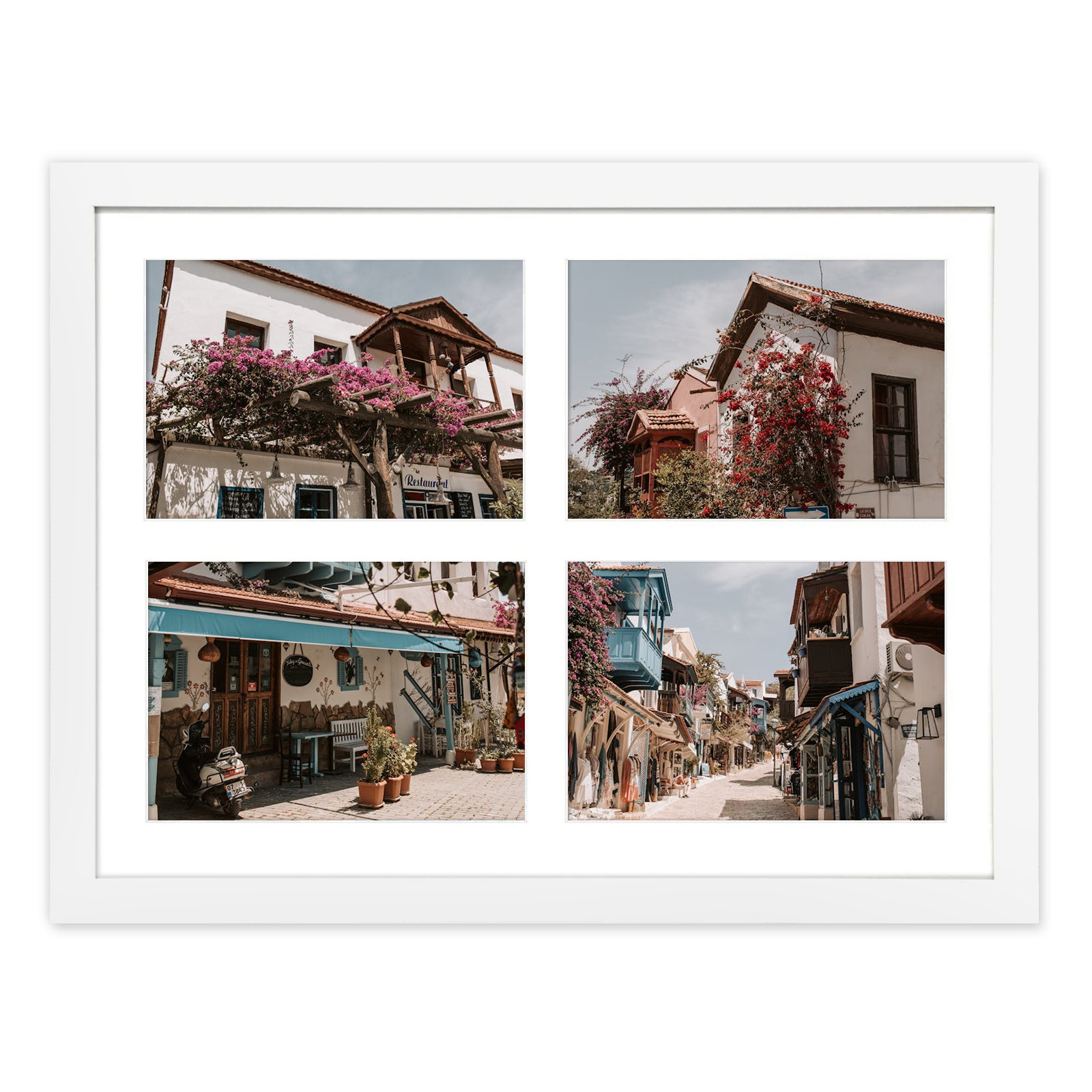 Ebern Designs 12x16 Wood Collage Picture Frame for 4 Opening 5x7 Photos ...