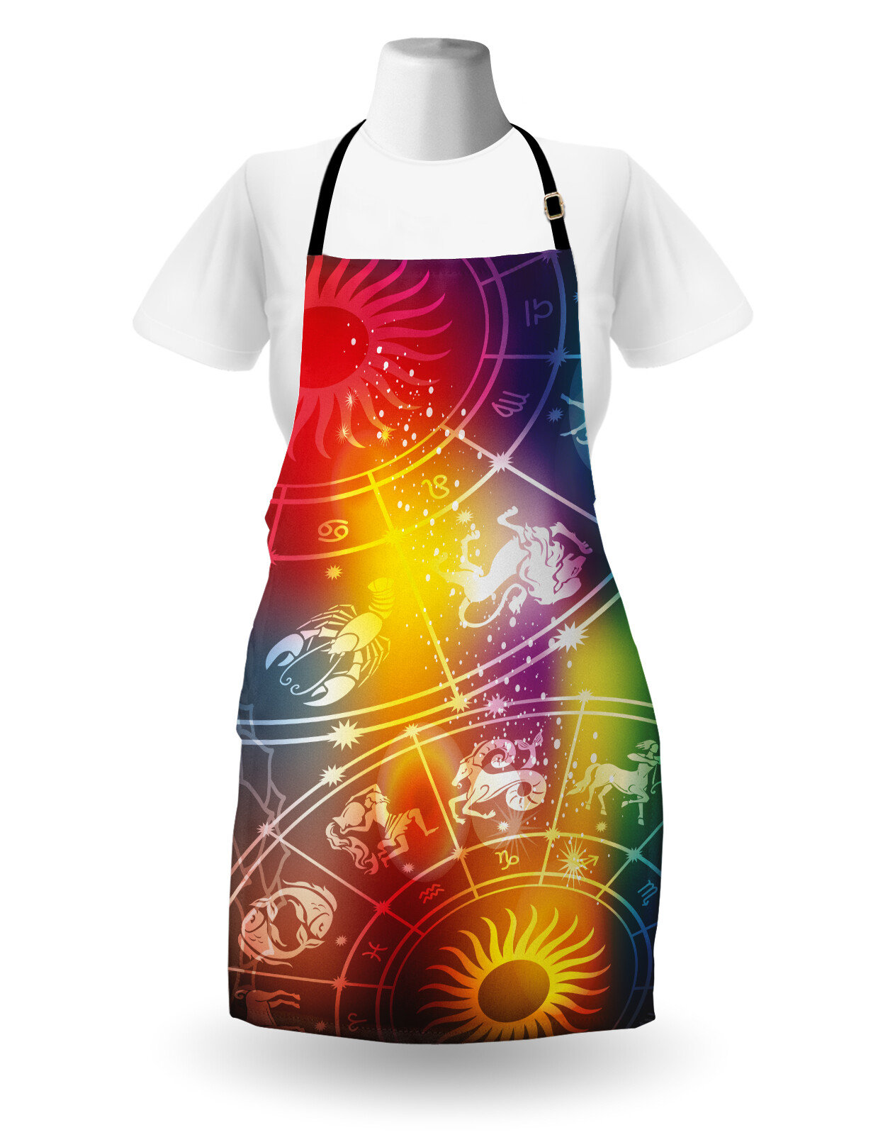 East Urban Home Astrology Apron Unisex, Rainbow Colored Chart, Adult ...