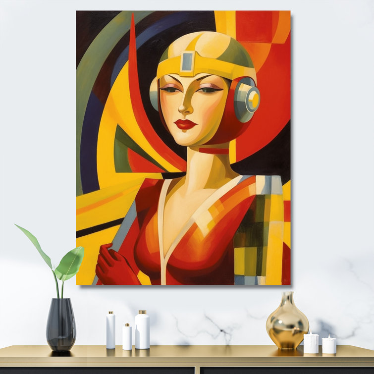 Winston Porter " Streamlined Future Art Deco Woman Portrait " | Wayfair