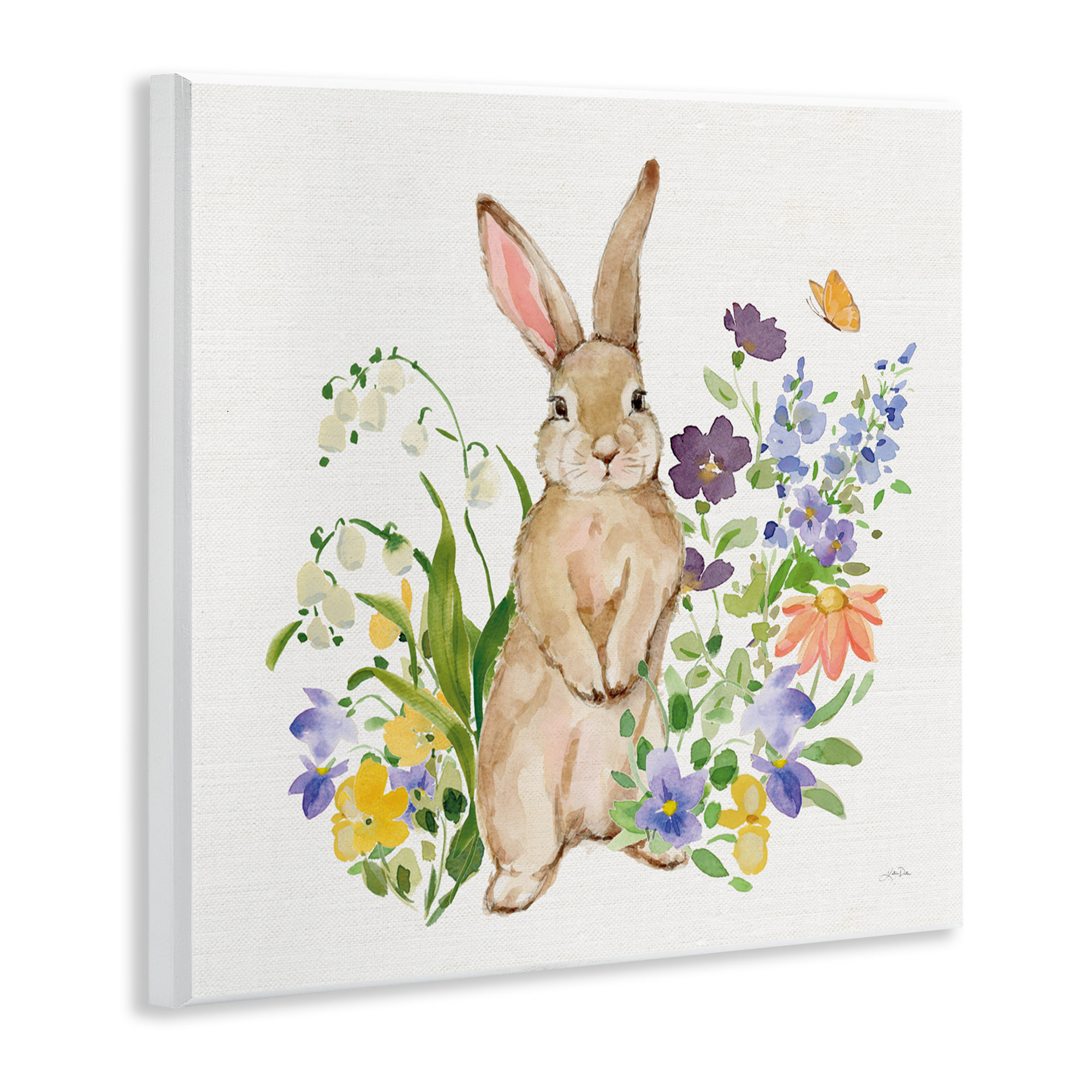 One Allium Way® Spring Bunny Standing Wall Plaque, design by Katrina ...