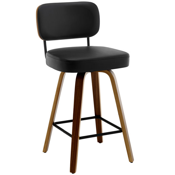 Corrigan Studio® Logreira Swivel Upholstered Counter & Bar Height Stool ...