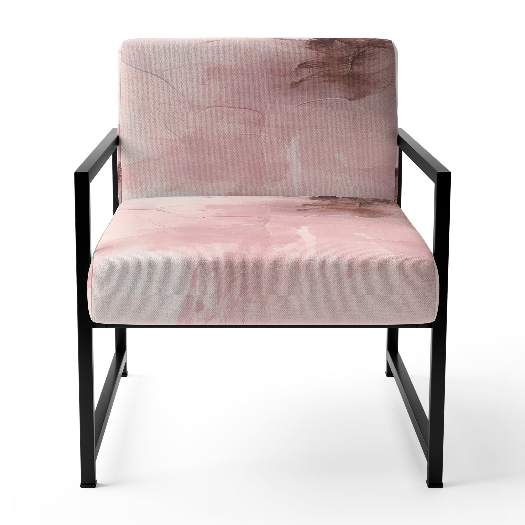 East Urban Home Pink Delicate Abstract Marble IV - Upholstered Abstract ...