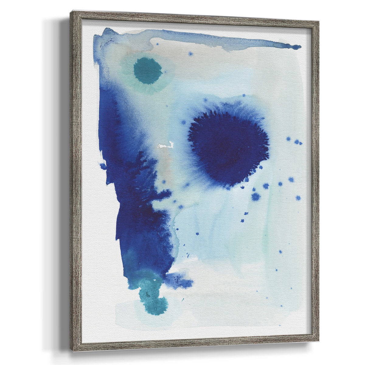 Brayden Studio Spare Blue II Framed Print - Solid Wood - Wayfair Canada