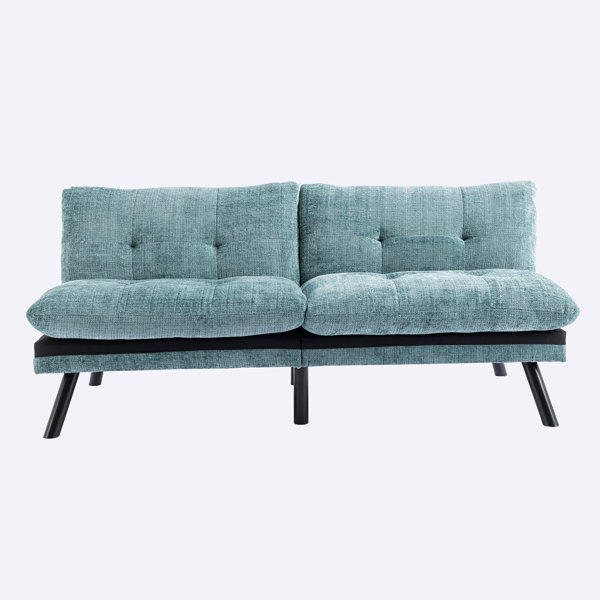 George Oliver Jalesha 71.6'' Upholstered Biscuit Back Convertible Sofa ...