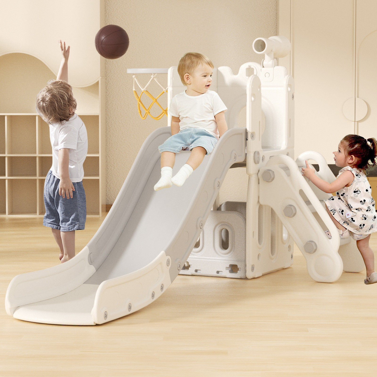 GLAF 61'' W Plastic Freestanding Slide & Reviews | Wayfair