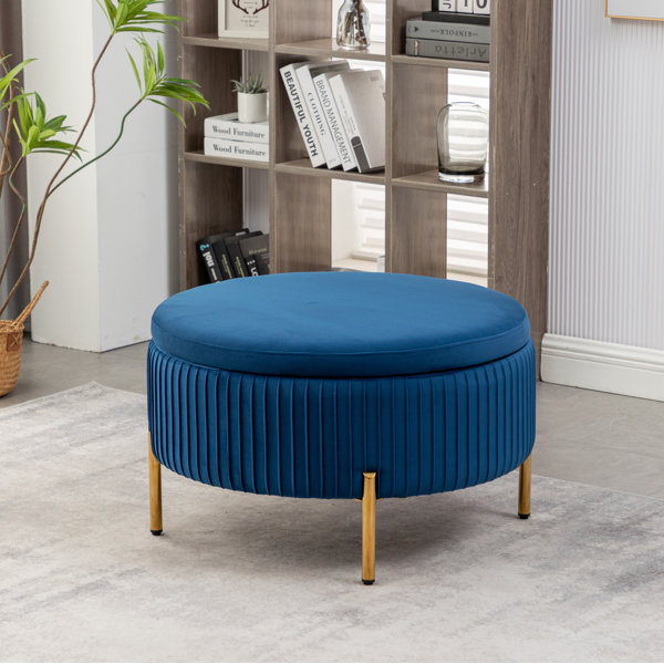 Mercer41 Mariantonietta Upholstered Round Storage Ottoman & Reviews ...