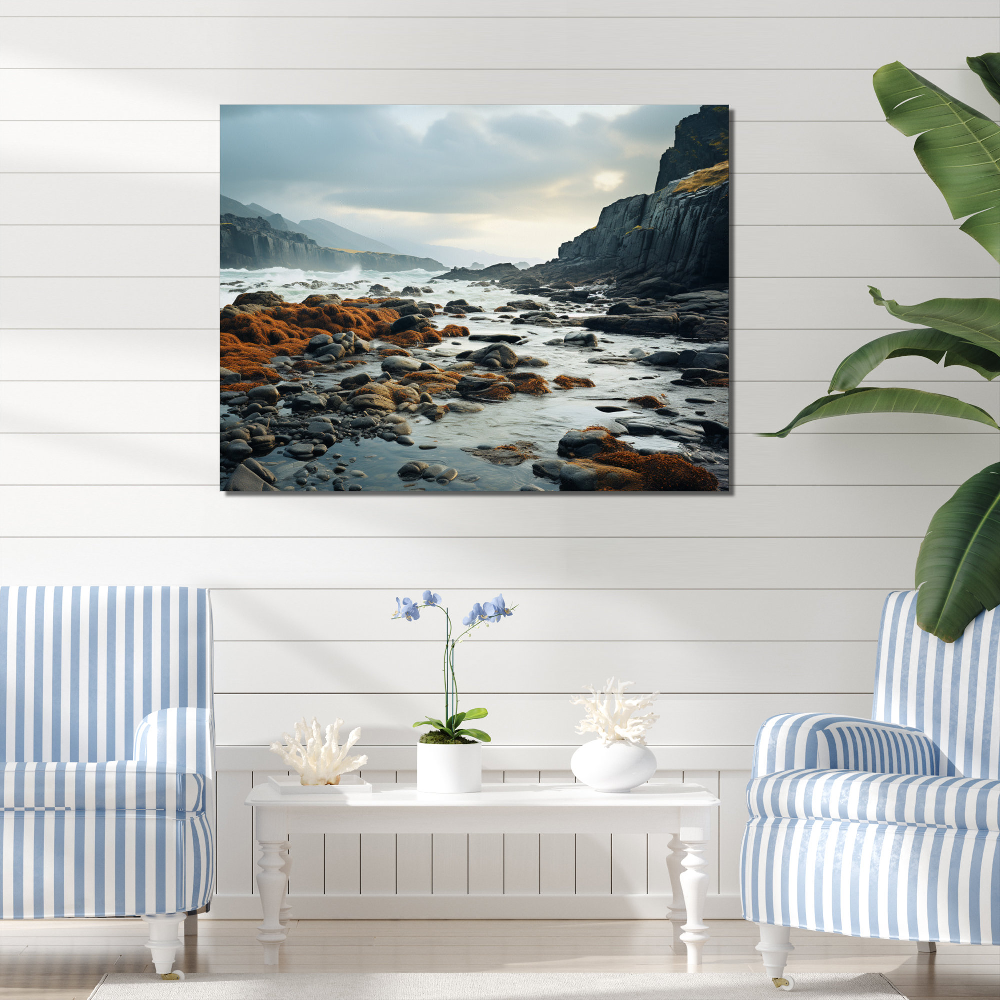 Dovecove Rocky Beach Coastal Mist | Wayfair