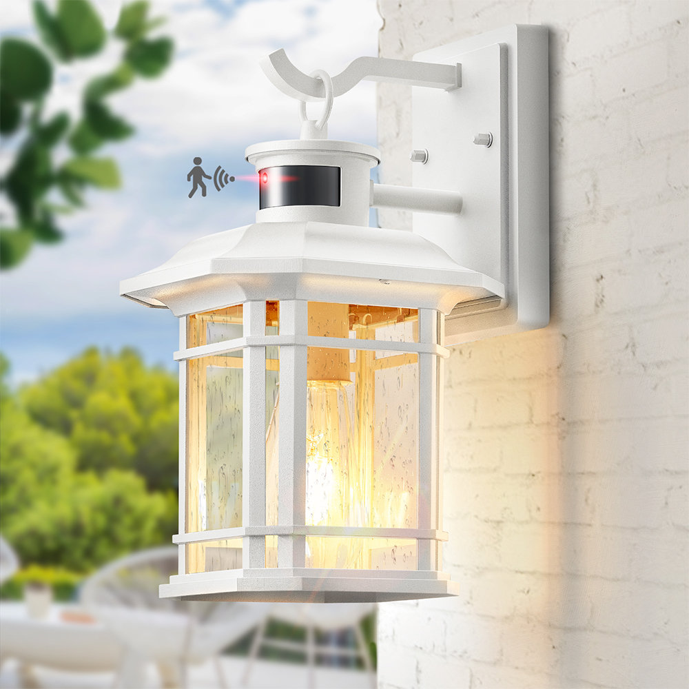 Winston Porter Outdoor Wall Light With Motion Sensor, Dusk To Dawn ...