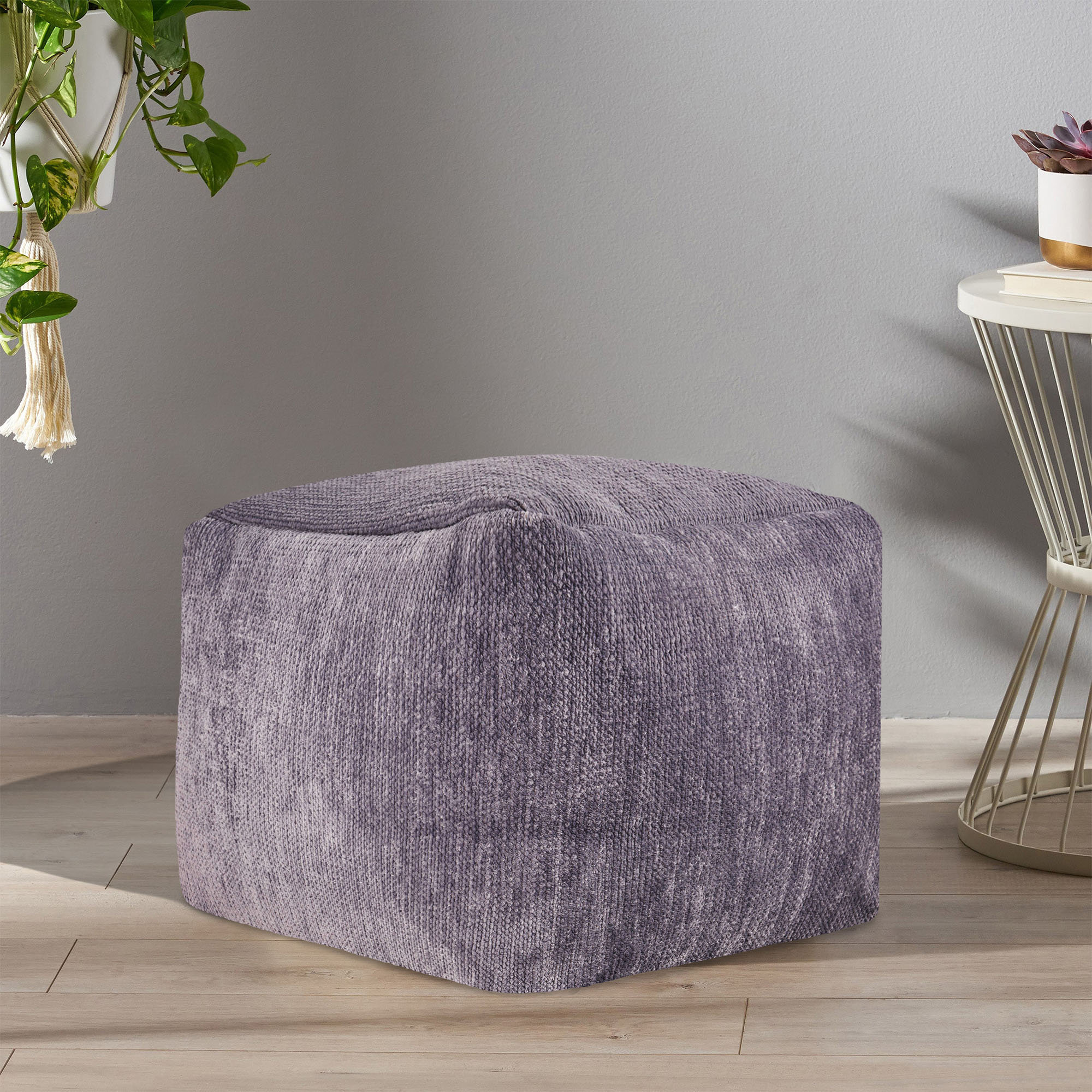 Kelly Clarkson Home Ines Turkish Chenille Upholstered Ottoman Pouf ...