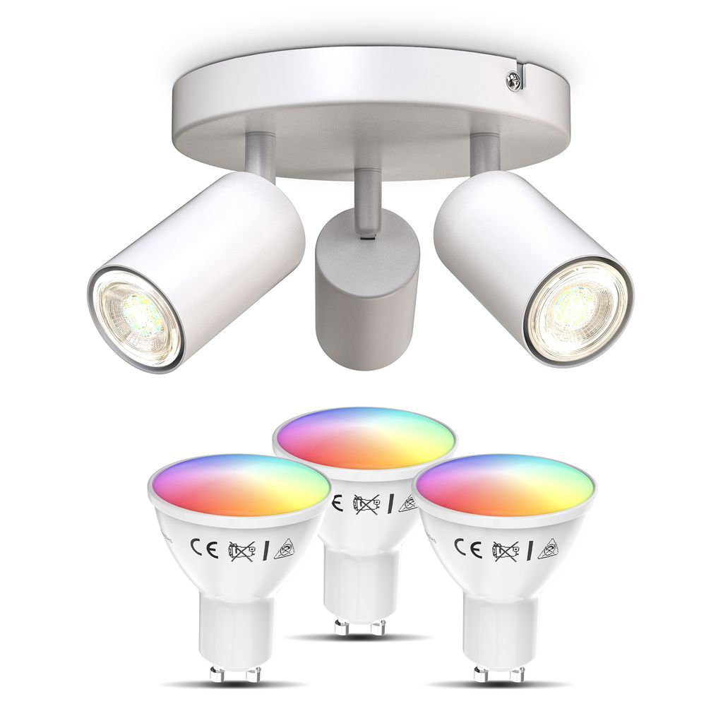 Ebern Designs LED Spotlight Swivel incl. GU10 WiFi RGB bulbs | Wayfair ...