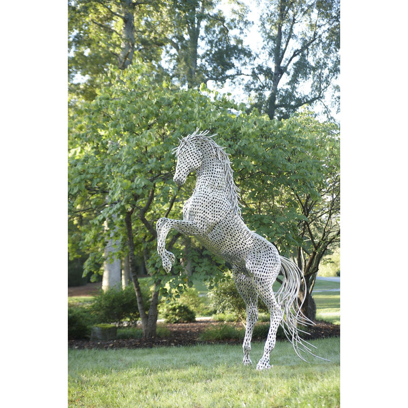 Phillips Collection Stainless Steel Horse Pipe Statue | Wayfair