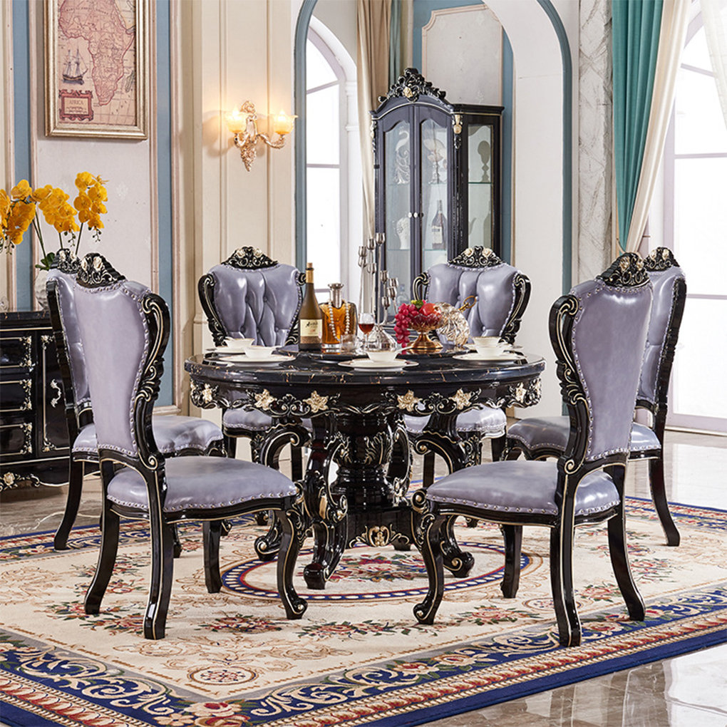 Jihagao Luxury Round Marble Dining Table Sets - Wayfair Canada