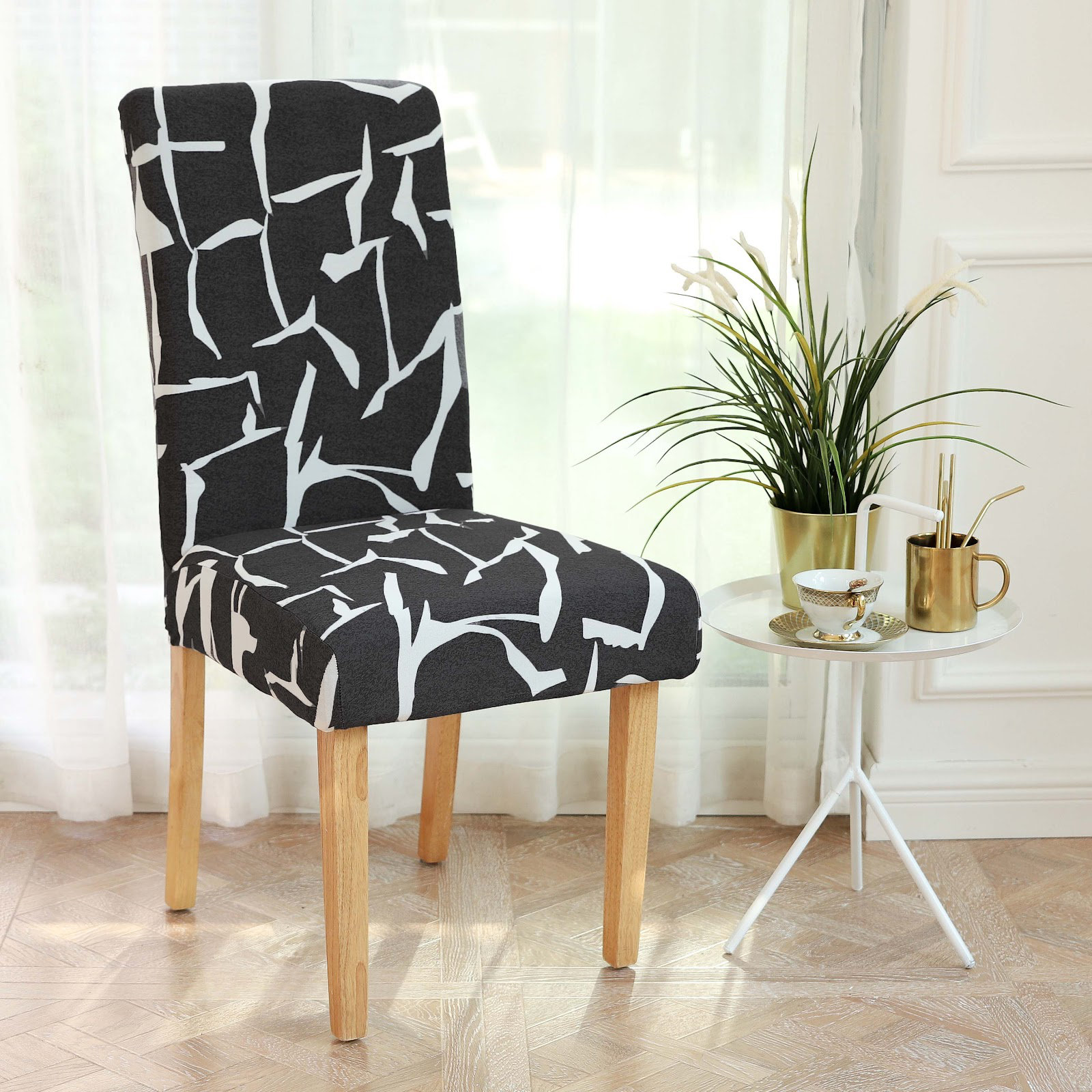 Wrought Studio™ Box Cushion Dining Chair Slipcover | Wayfair