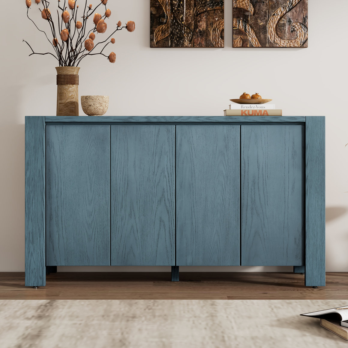 Ebern Designs Sideboard With Drawers, Dining Room Cabinet, Sideboard With Hutch, Dining Room ...