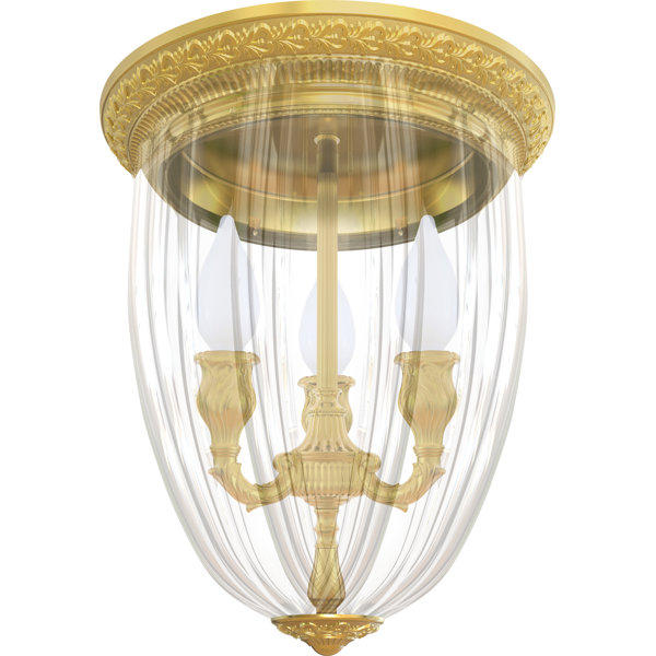 Mercer41 Flory 3-Light 27cm LED Flush Mount | Wayfair.co.uk