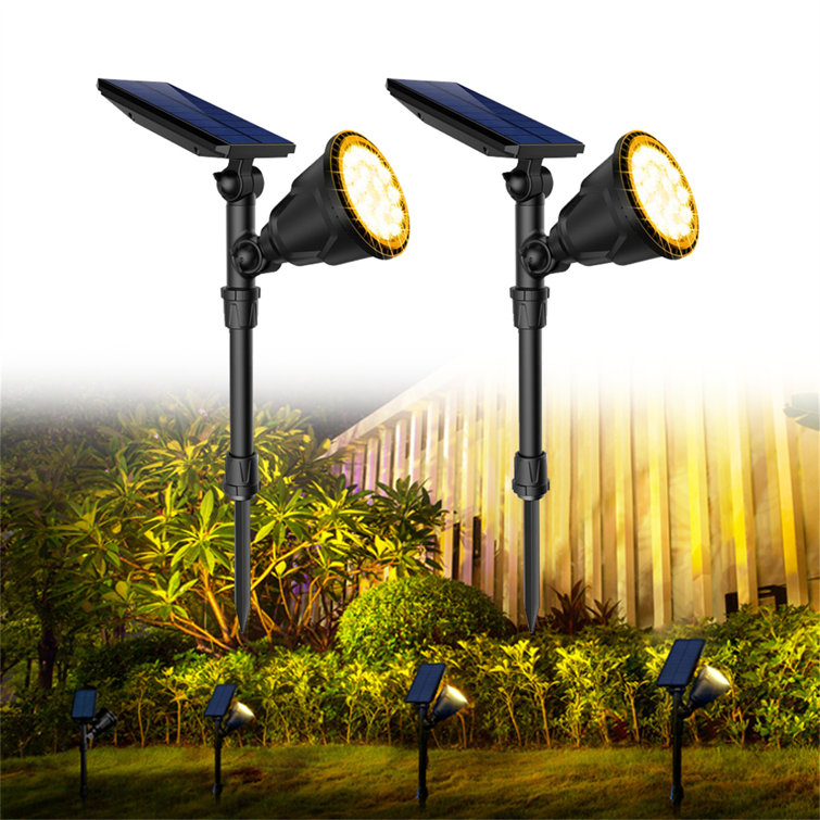 ROSHWEY Black Low Voltage Solar Powered Integrated LED Pathway Light ...