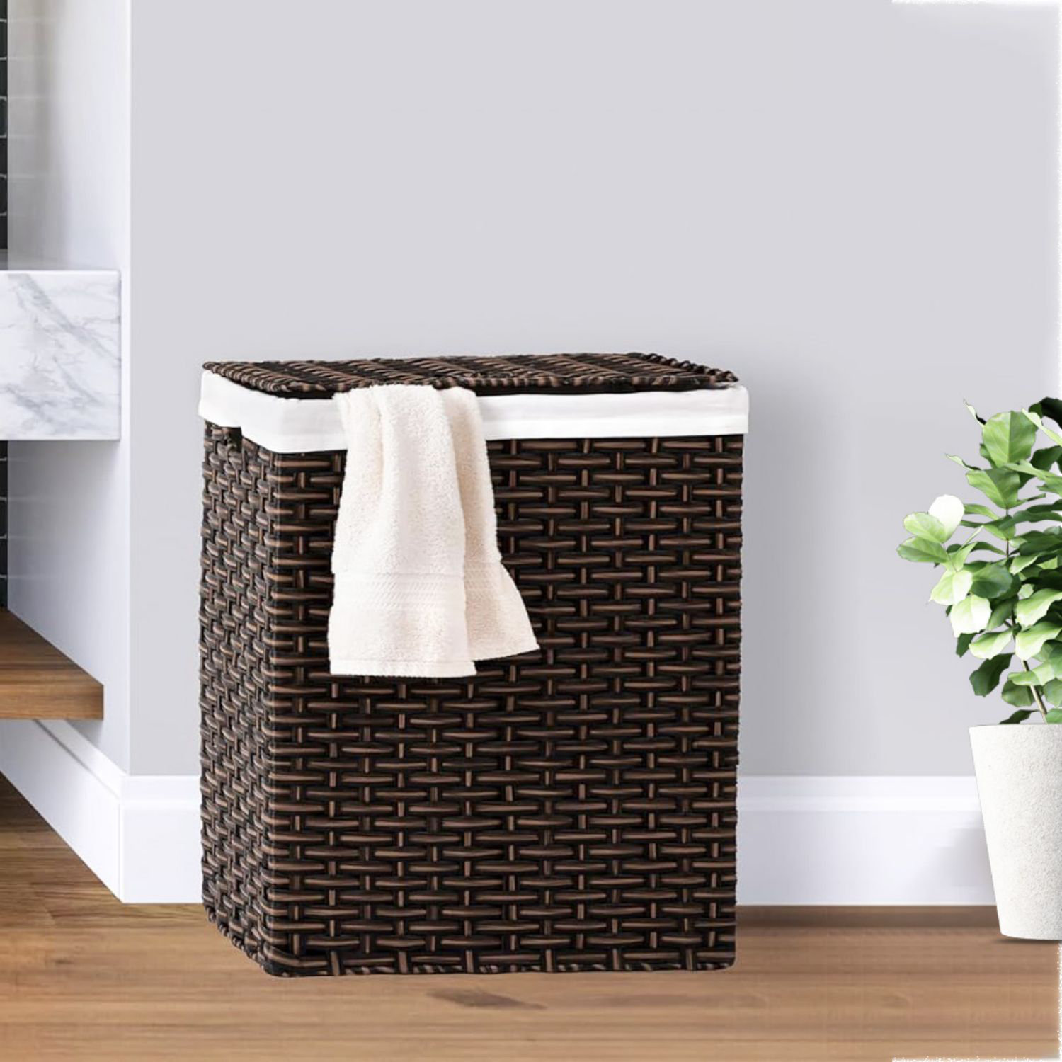 NIHAISHI Laundry Hamper with Handles | Wayfair