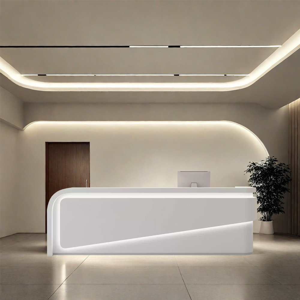 OX Art Reception Desk No Assembly Required Rectangular Writing Desk ...