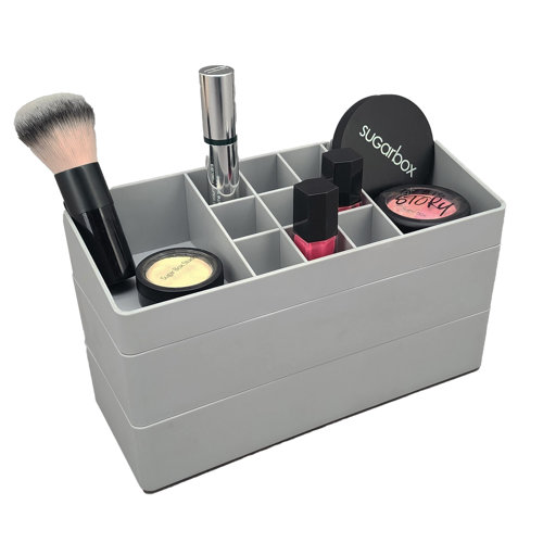 Ebern Designs Deluxe Makeup/cosmetic/jewelry Organizer - Stacking ...