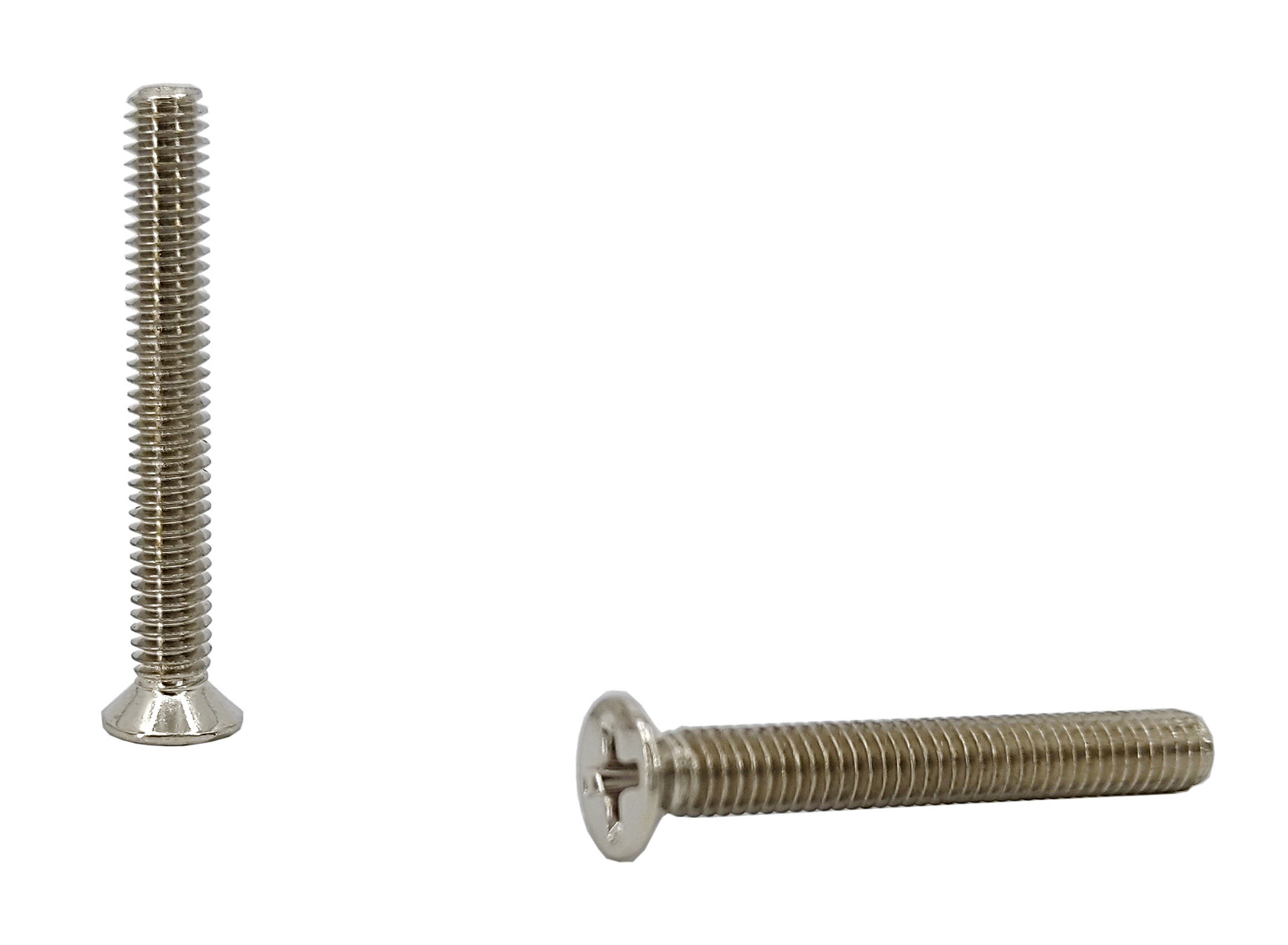 FixtureDisplays Carbon Steel Nickel Plated Cross Recessed Screw | Wayfair