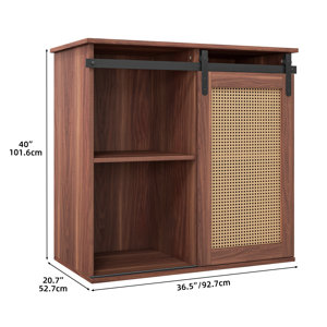 Bayou Breeze Carsandra Wood Bar Cabinet With Storage For 101 Can Mini ...