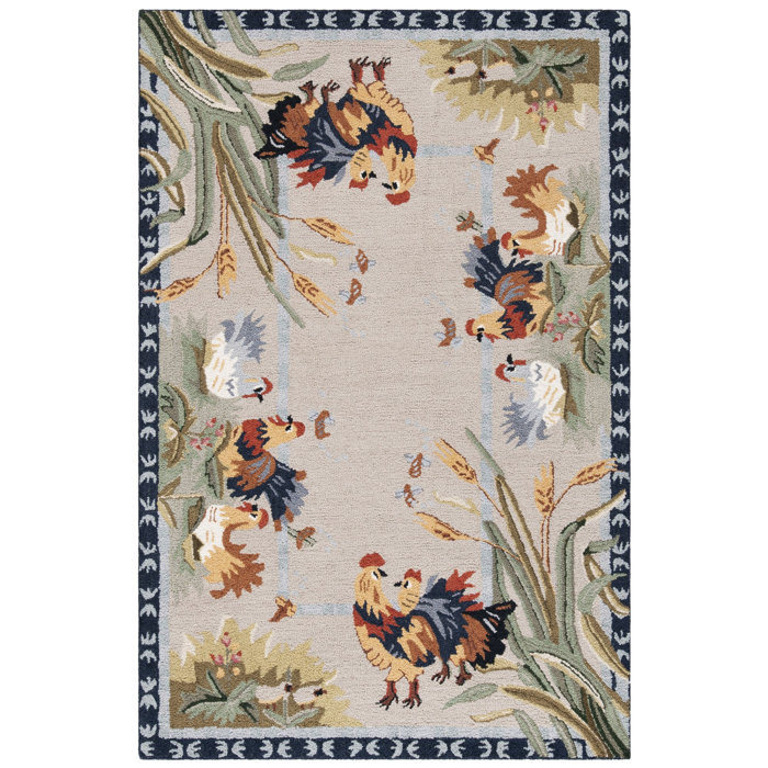 August Grove® Kinchen Hand Hooked Wool Oriental Rug & Reviews | Wayfair