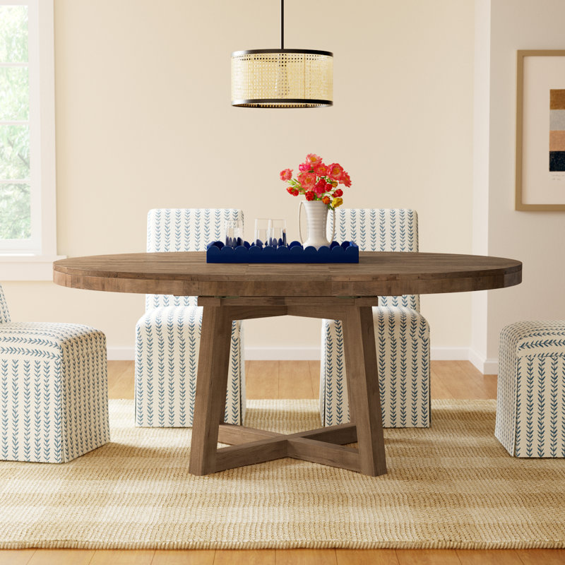 Birch Lane™ Pelia 72.01" Extendable Solid Wood Dining Table & Reviews ...