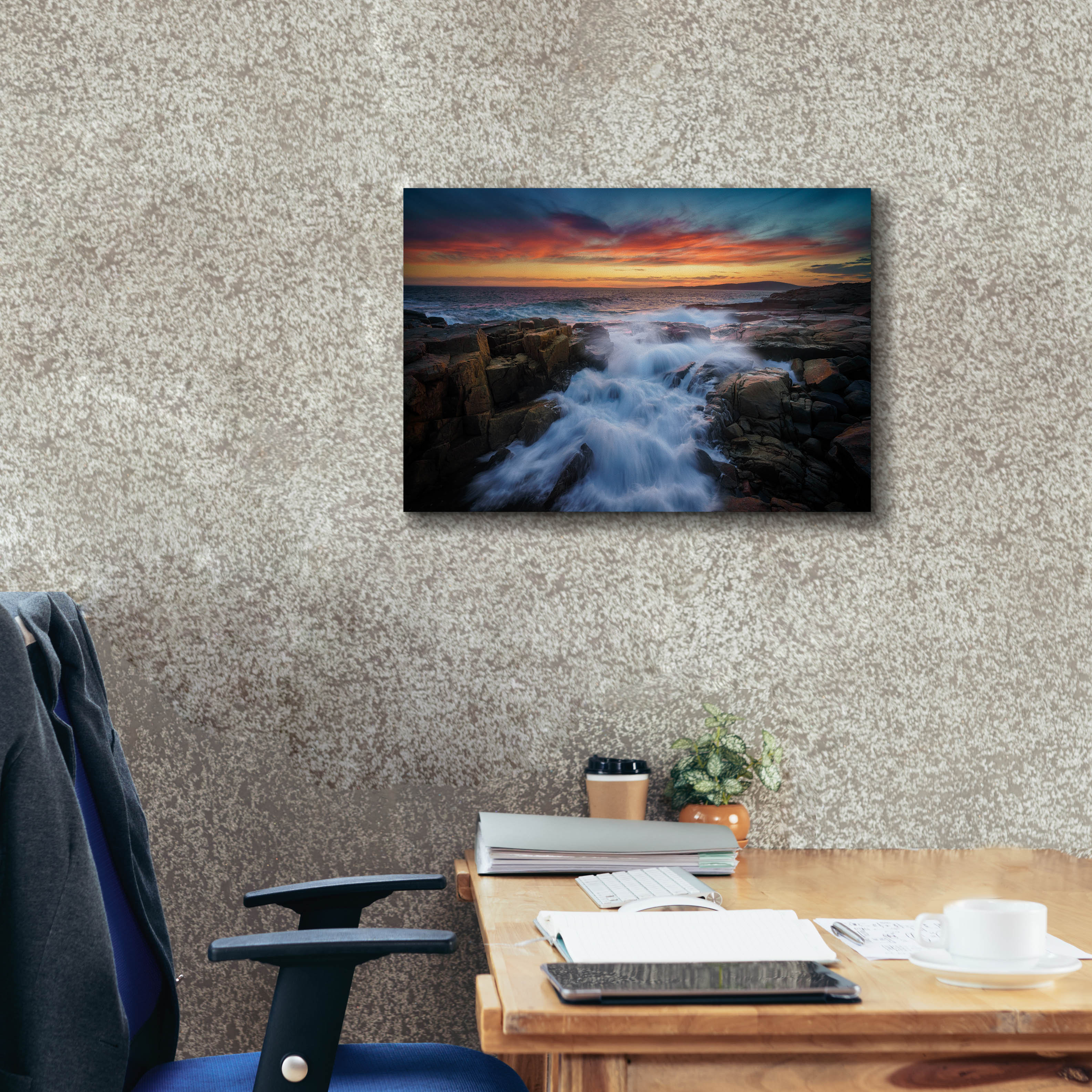 Highland Dunes 'Rising Tide At Schoodic Point' by Rick Berk Canvas Wall Art | Wayfair