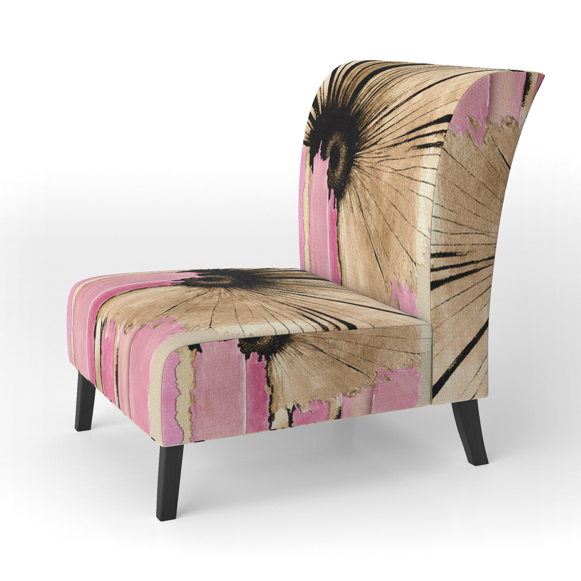 Ivy Bronx Pink Gerbera Flower On Abstract Fusion I - Upholstered ...