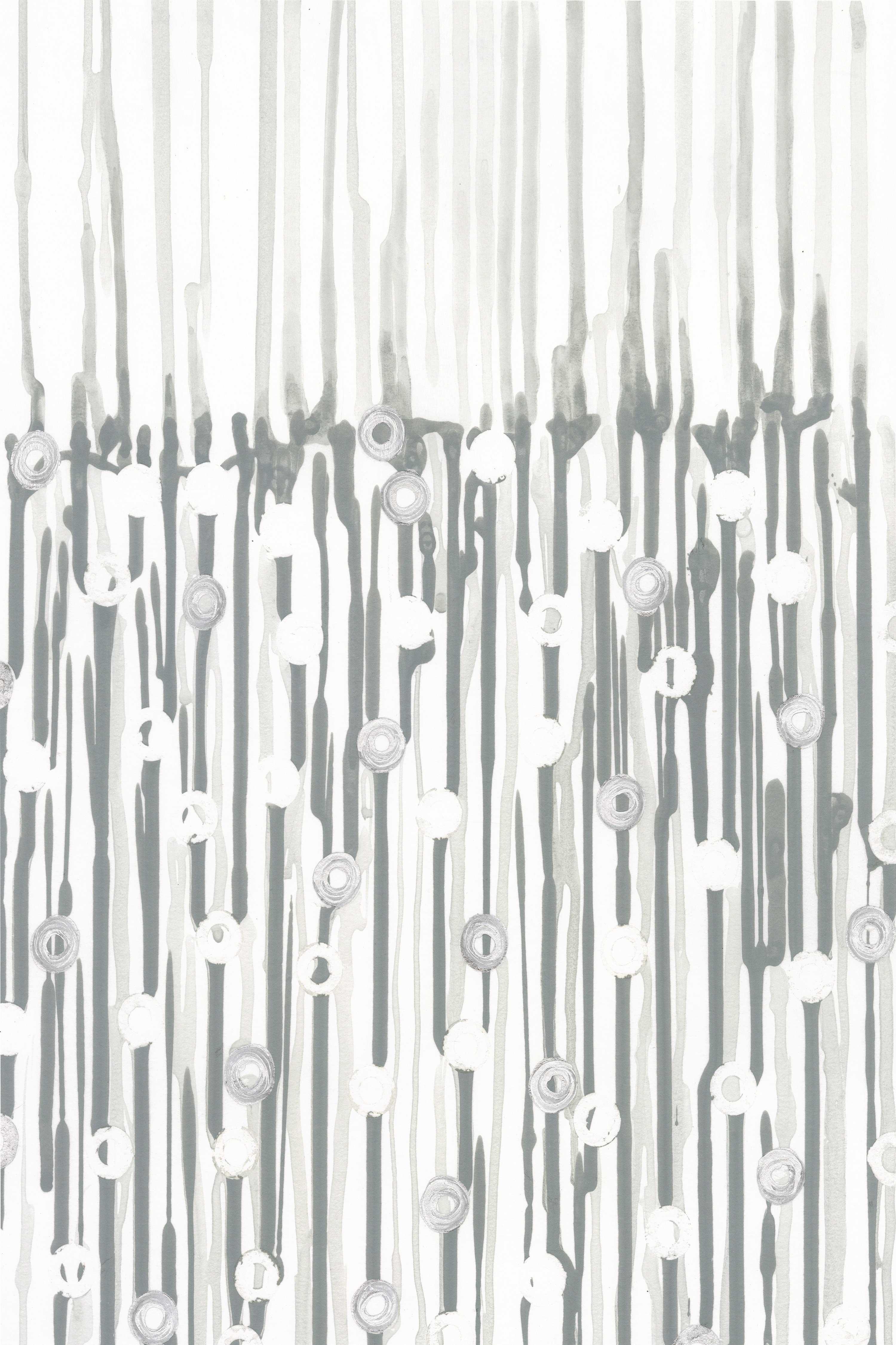 Wrought Studio™ Exer Silver Rain II On Canvas by Vanna Lam Print | Wayfair