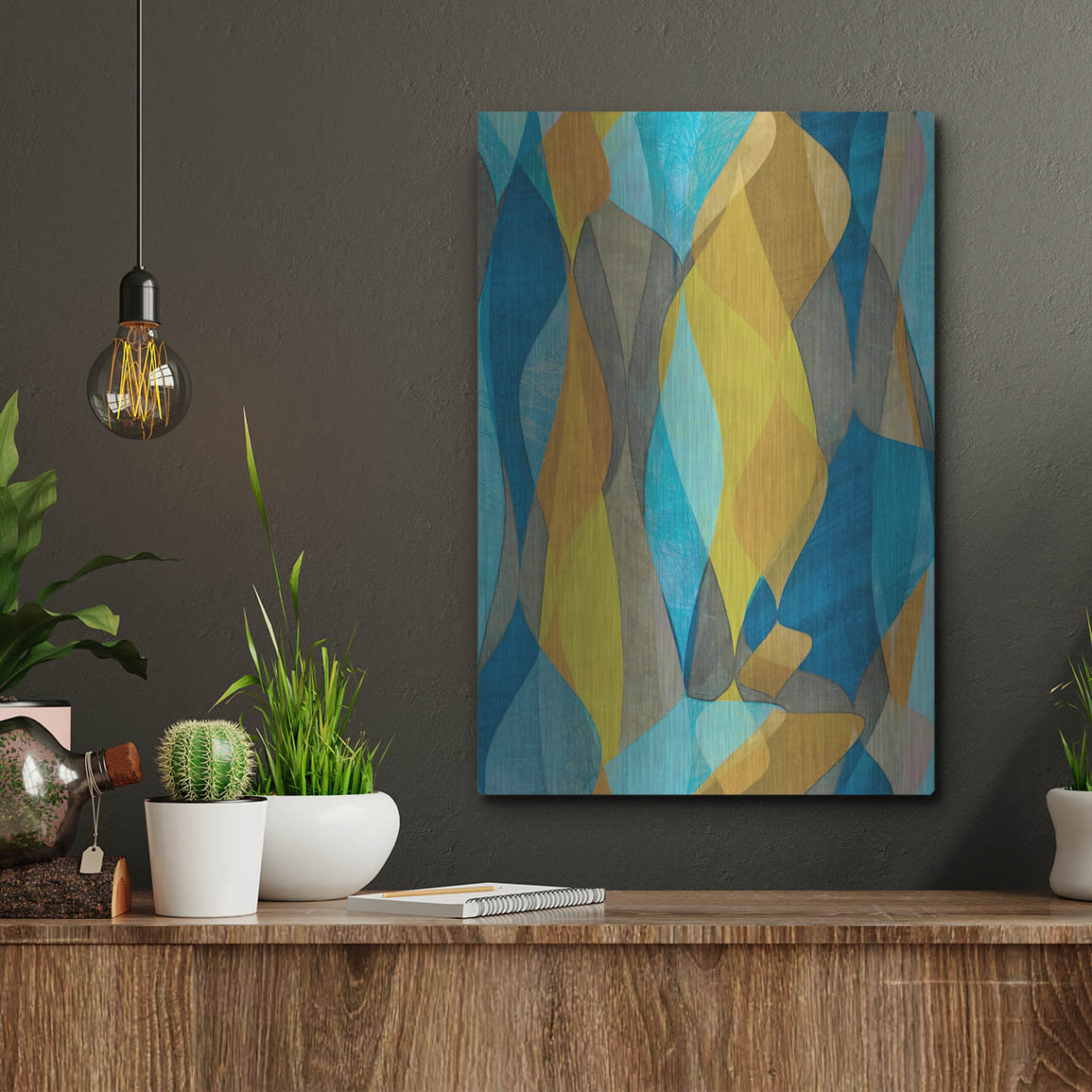 Wrought Studio™ Colorful Cascade 2' by Alonzo Saunders Metal Wall Art ...