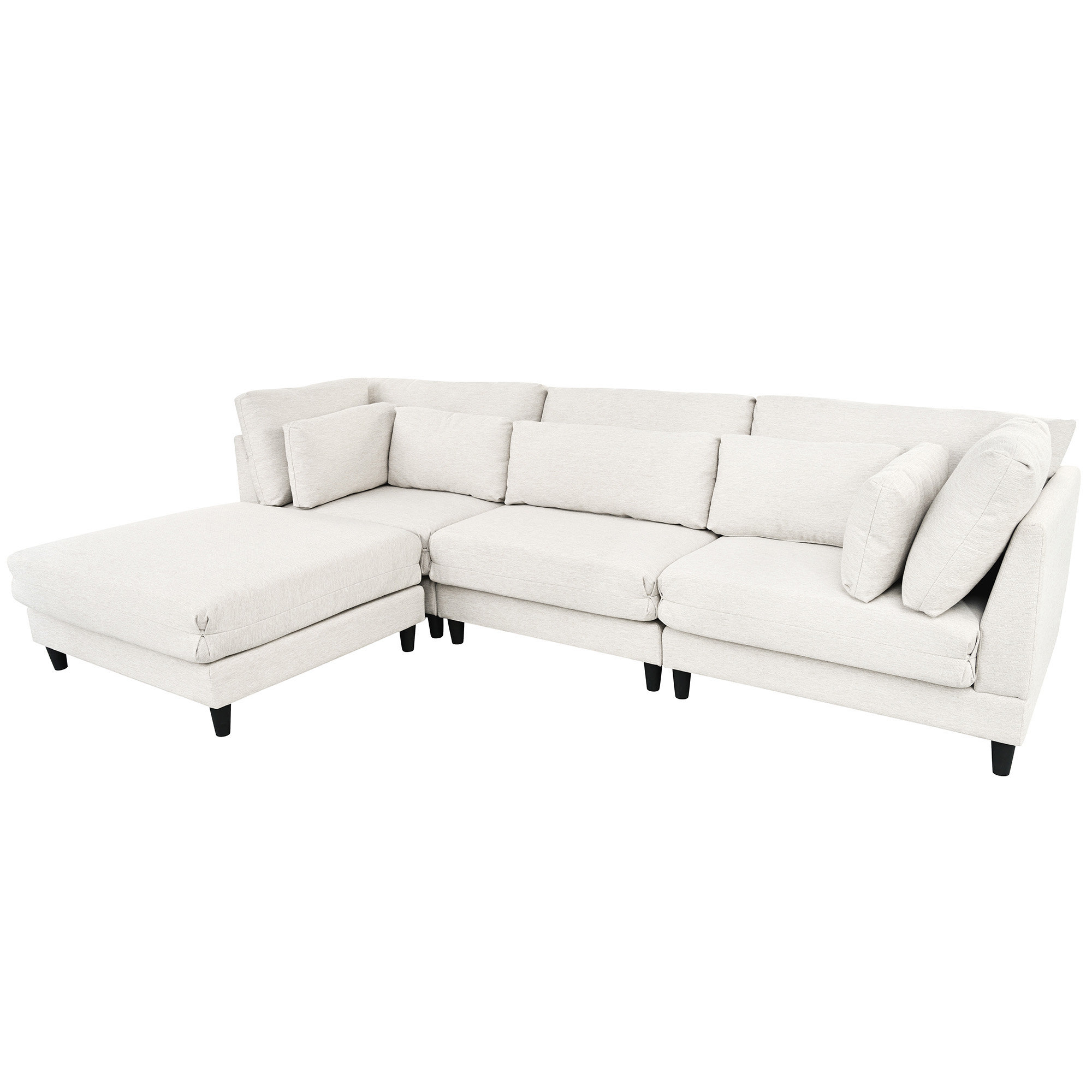 Latitude Run® Modern Modular Sectional Sofa With Movable Ottoman, 4 ...