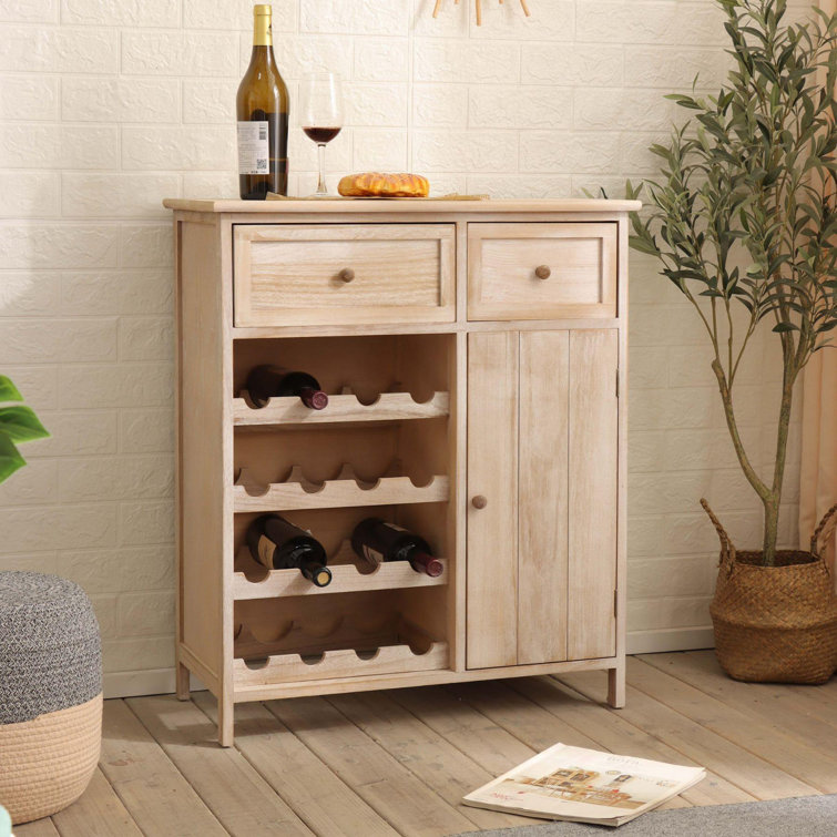 Marlow Home Co. Aayza Fully Assembled 2 Drawer Wine Storage Bar Drinks ...