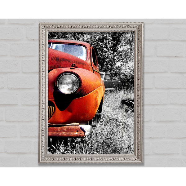 Bright Star Old Banger Car In Field - Single Picture Frame Print ...