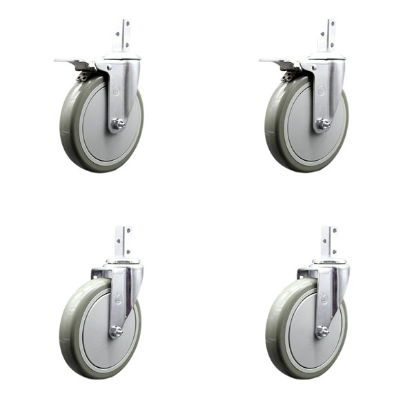 Service Caster 4 Piece Poly Caster Set | Wayfair